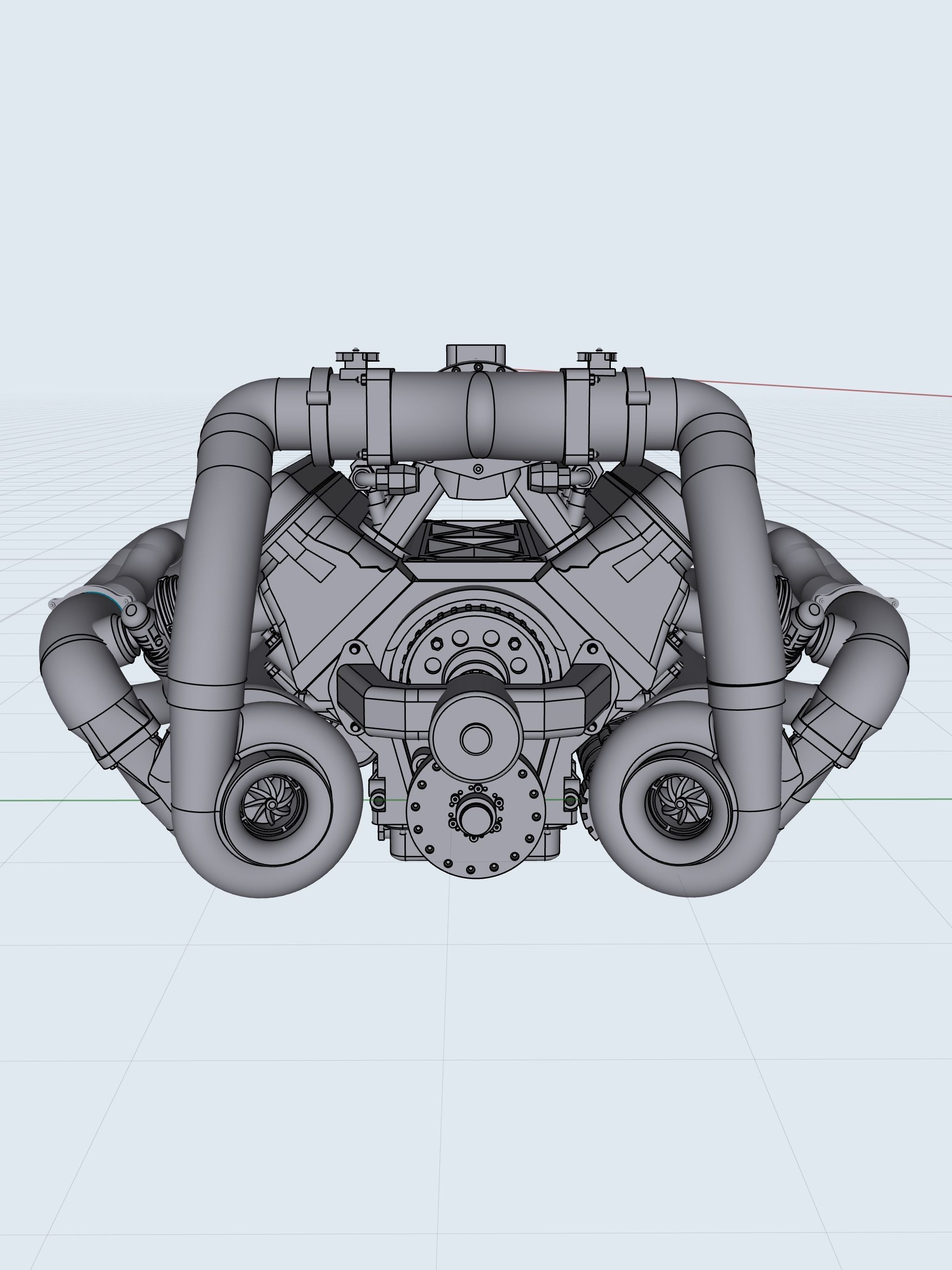 LSX Twin Turbo Engine Outlaw Pro Mod LS 3D model 3D printable | CGTrader
