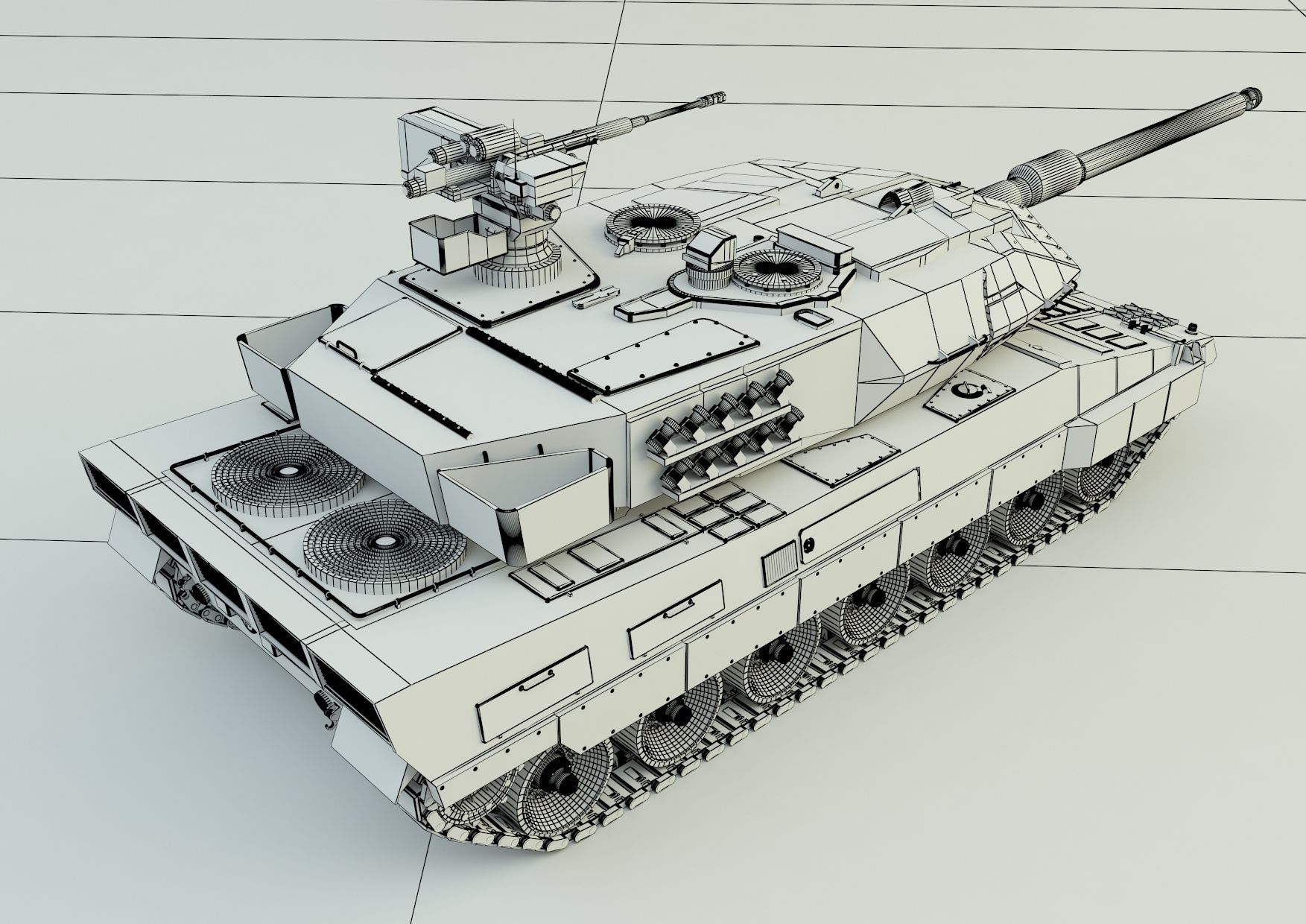 Leopard 2A6 military tank 3D model | CGTrader