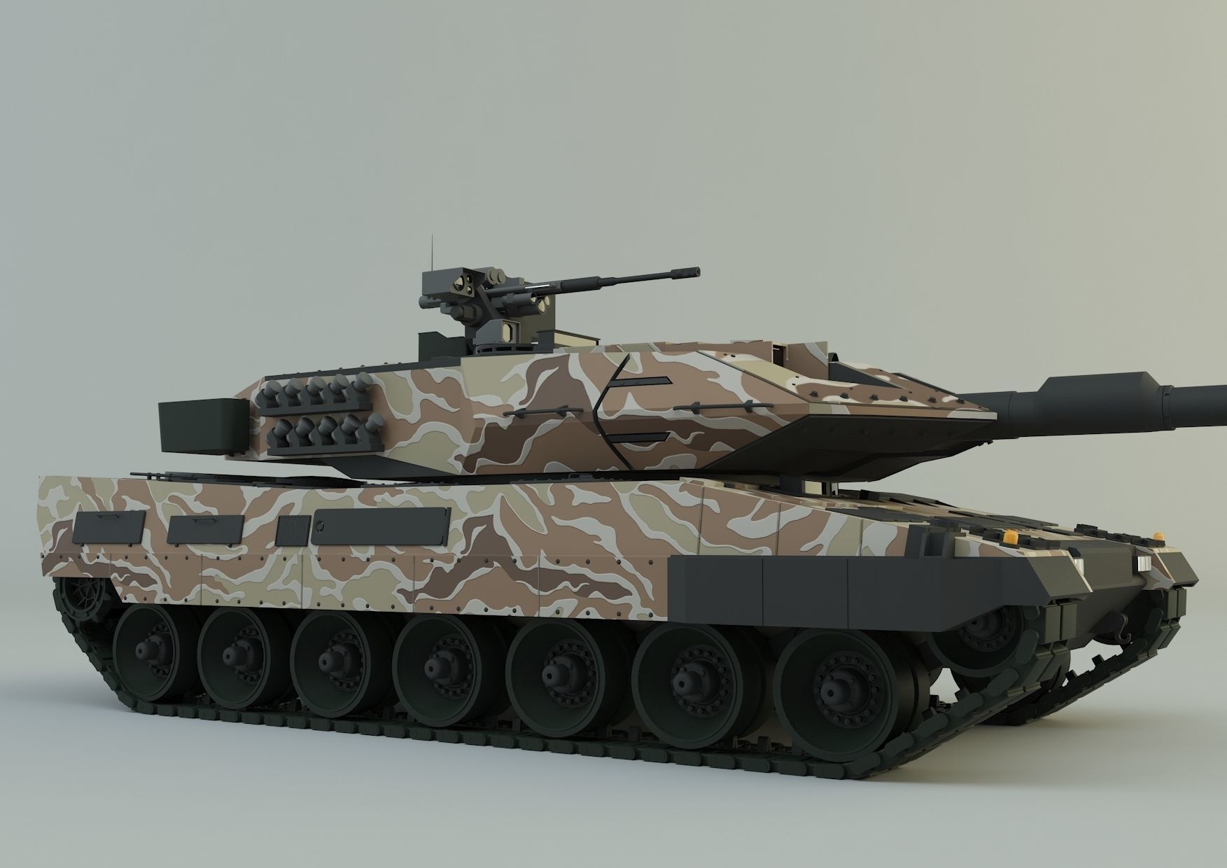 Leopard 2A6 military tank 3D model | CGTrader