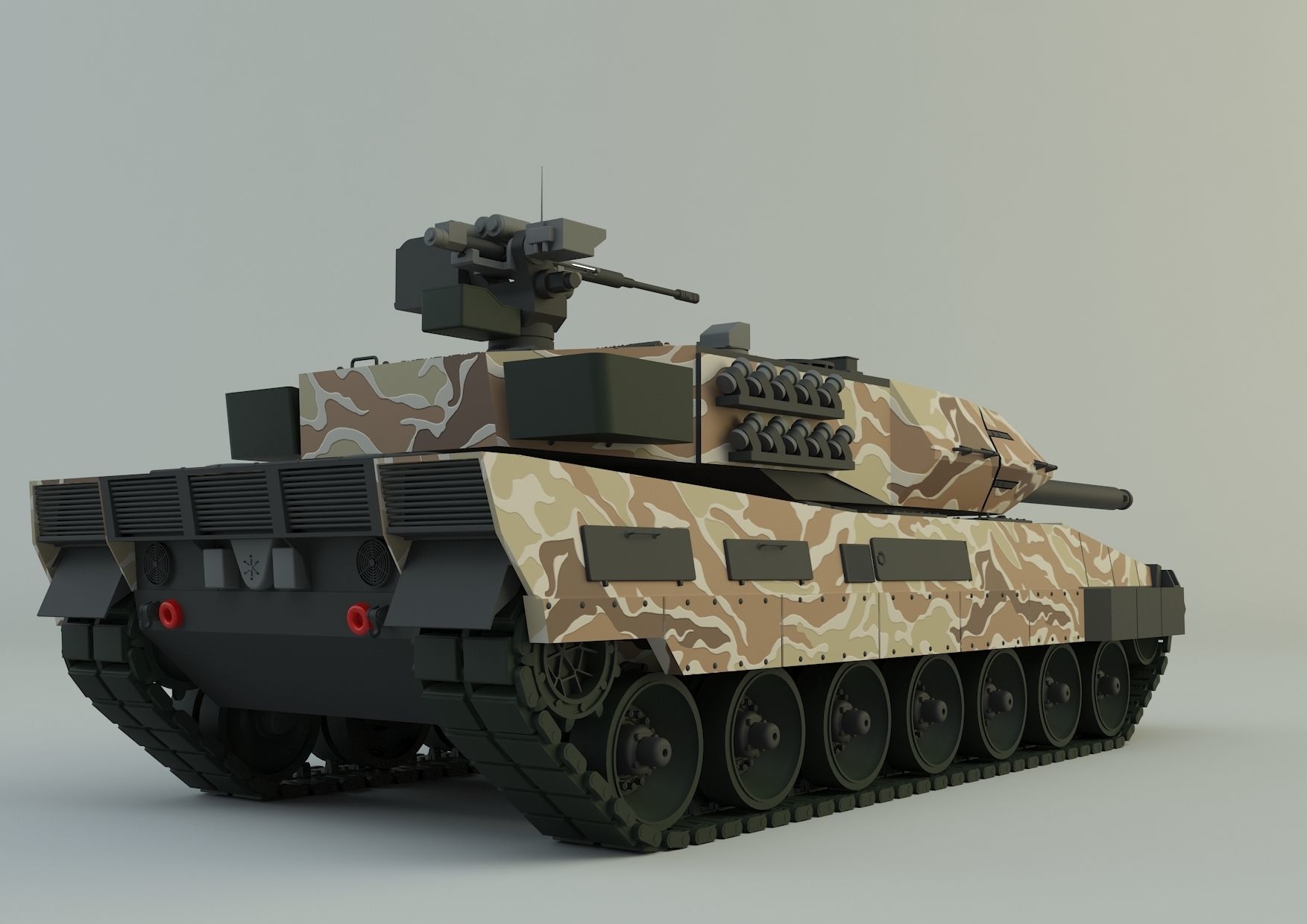Leopard 2A6 military tank 3D model | CGTrader