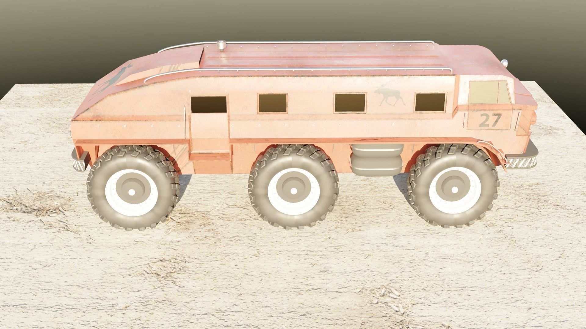 ZIL-E167 soviet monster truck - free model free VR / AR / low-poly 3D ...