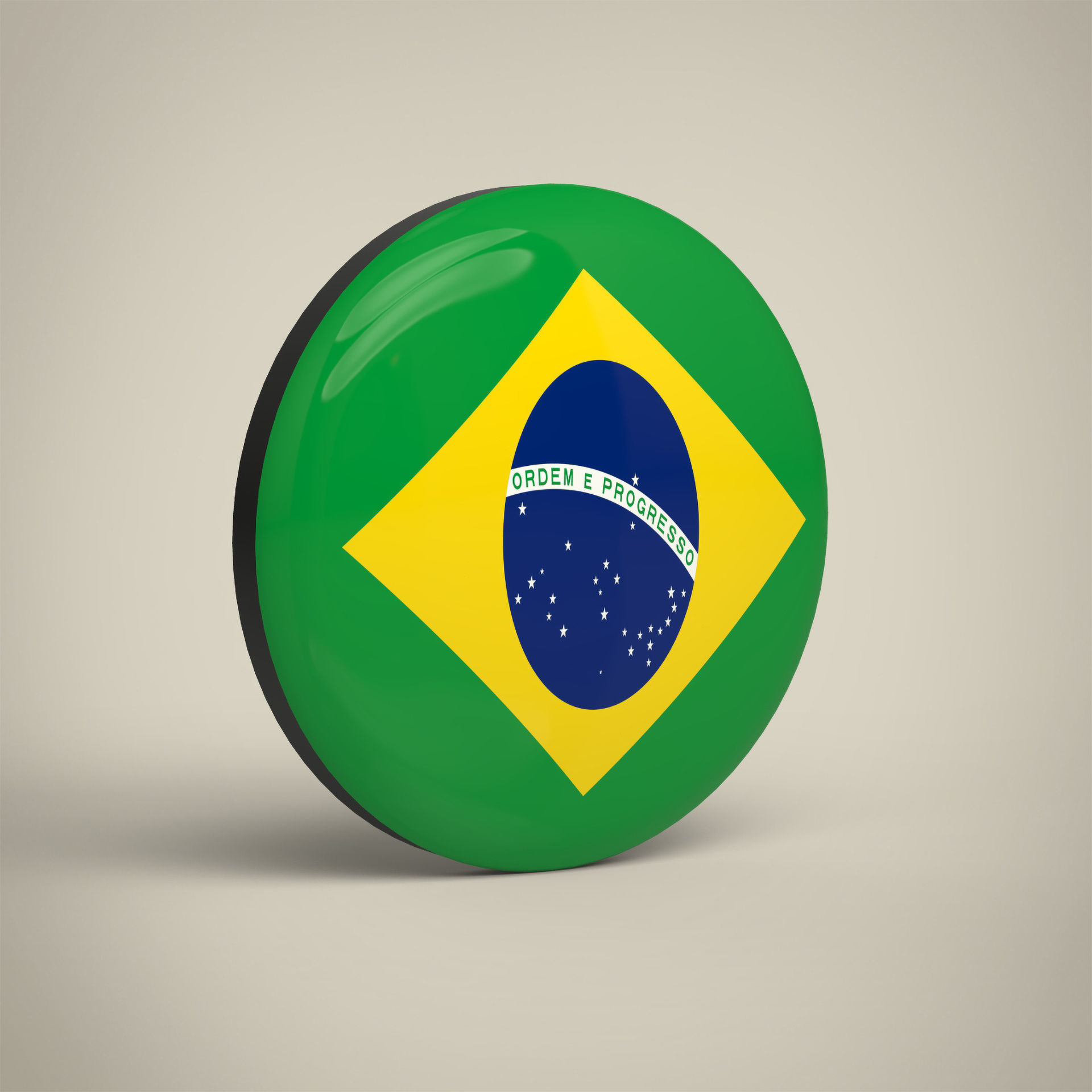 3D model Brazil Badge VR / AR / low-poly | CGTrader