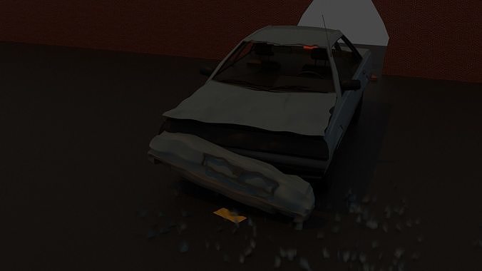 Crashed Car 3D model | CGTrader