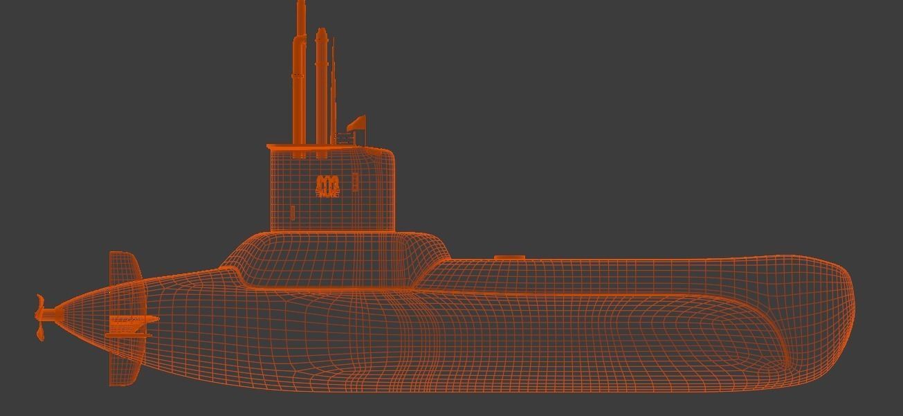 3D model Submarine KRI Nanggala 402 VR / AR / low-poly | CGTrader