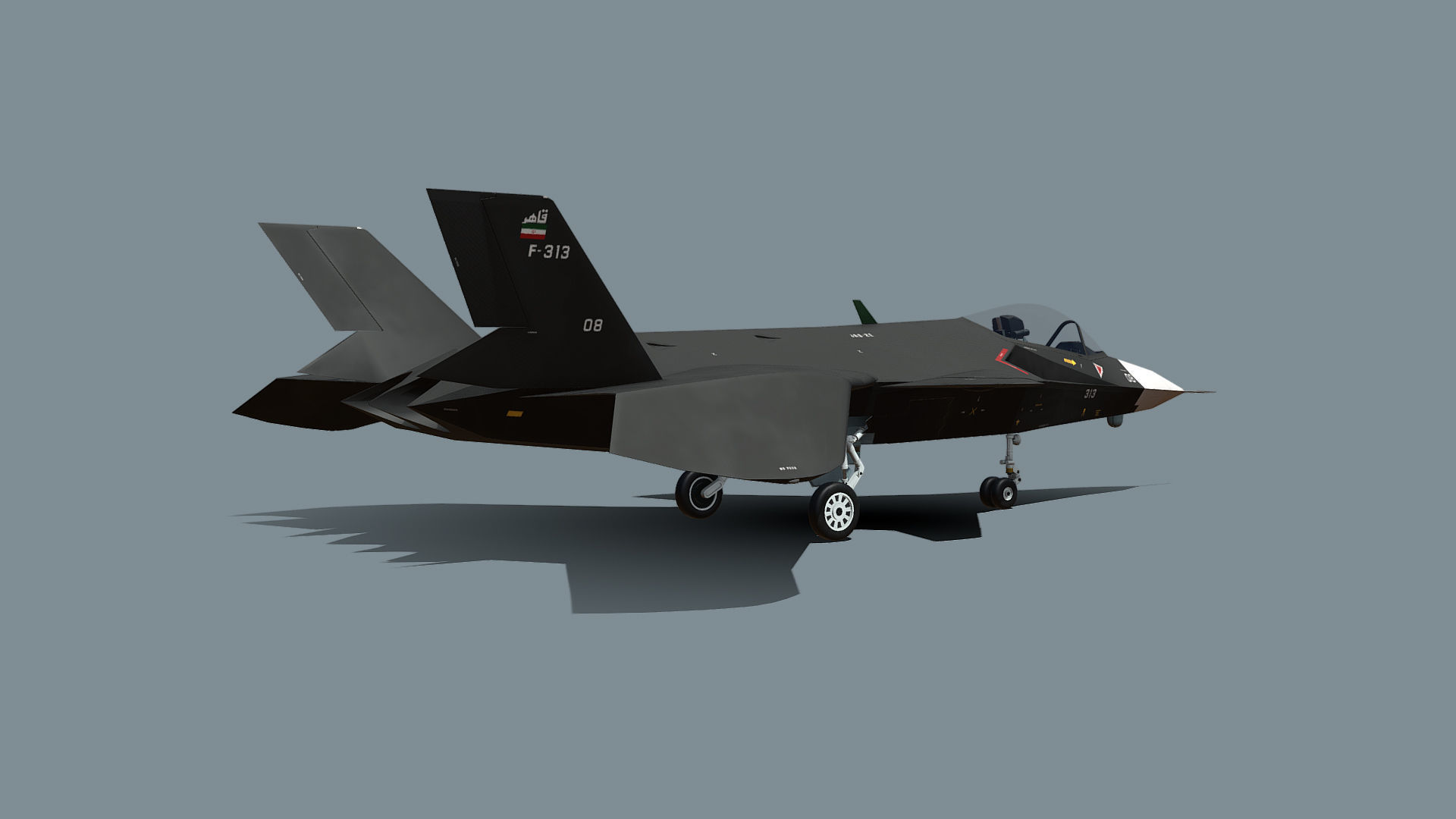 3D model Qaher F-313 iranian stealth fighter VR / AR / low-poly | CGTrader