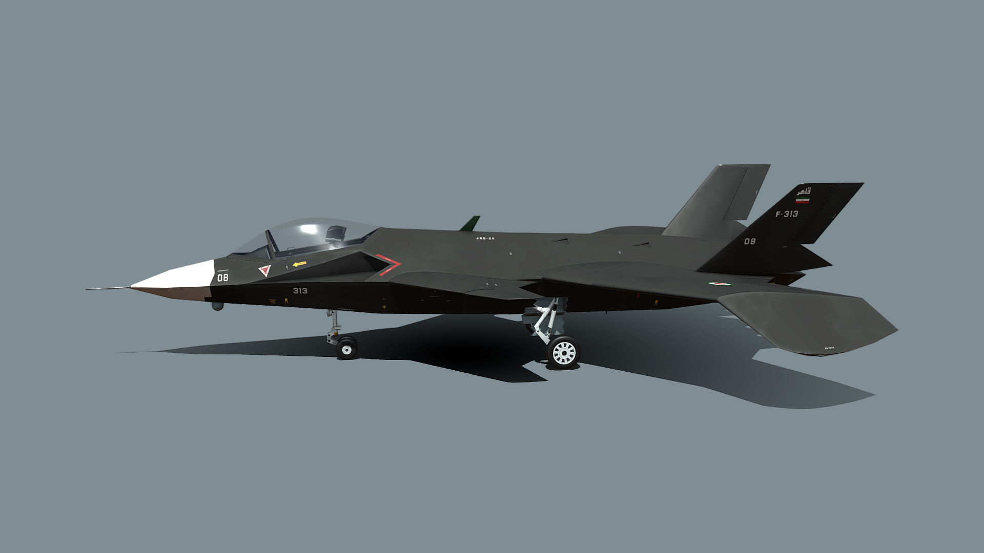 3D model Qaher F-313 iranian stealth fighter VR / AR / low-poly | CGTrader