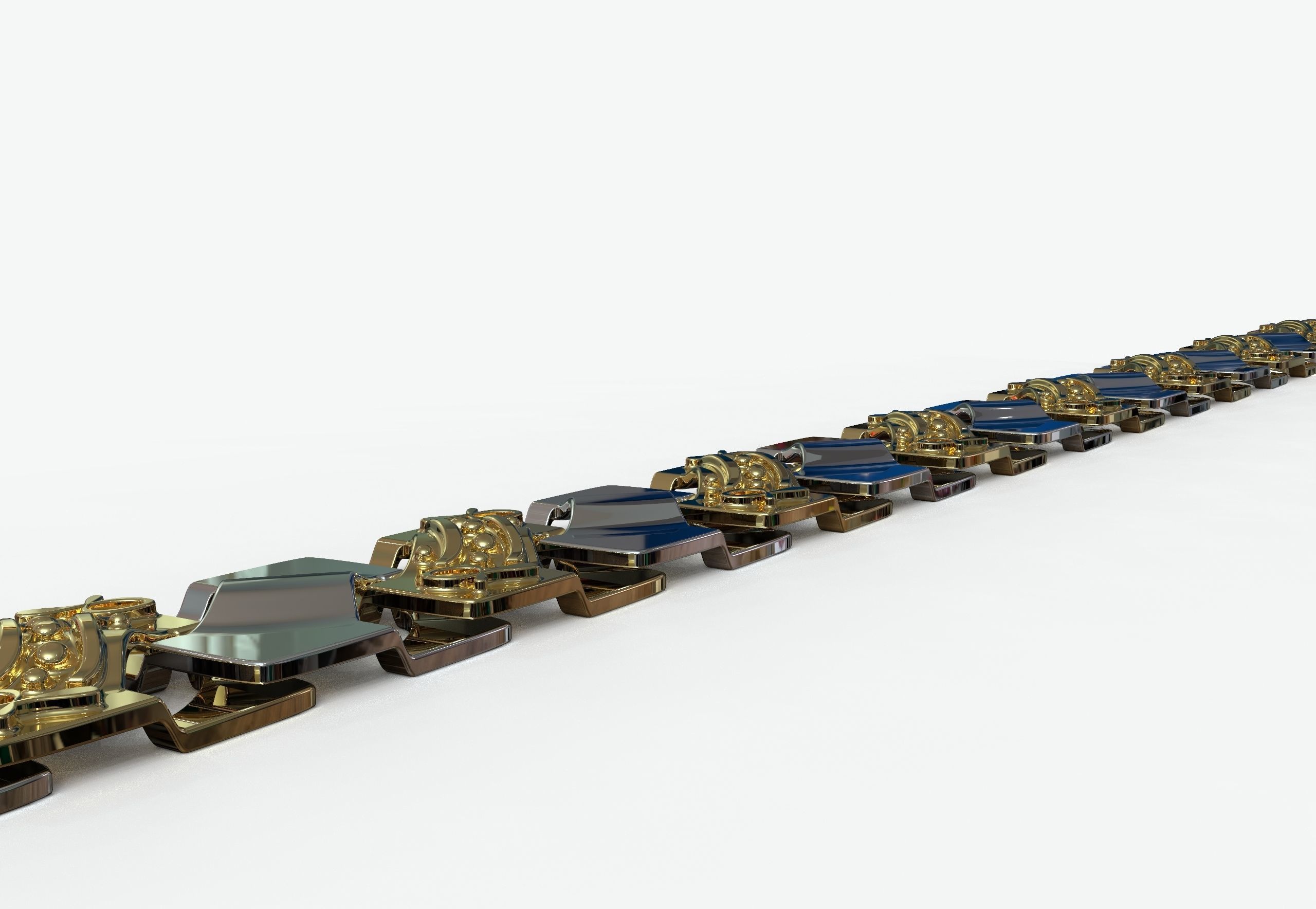 square chain link 3D model 3D printable | CGTrader