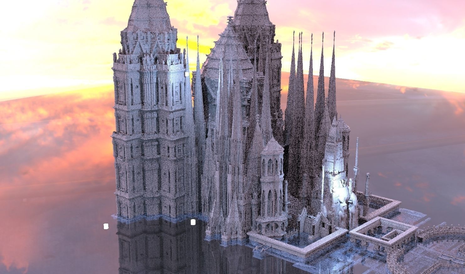 Atlantean Temple structure Kings walkways 3D 3D model | CGTrader