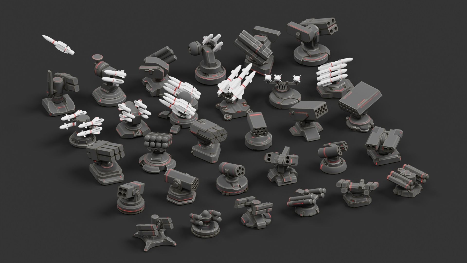 3D model Missile and Rocket Launcher Pack VR / AR / low-poly | CGTrader