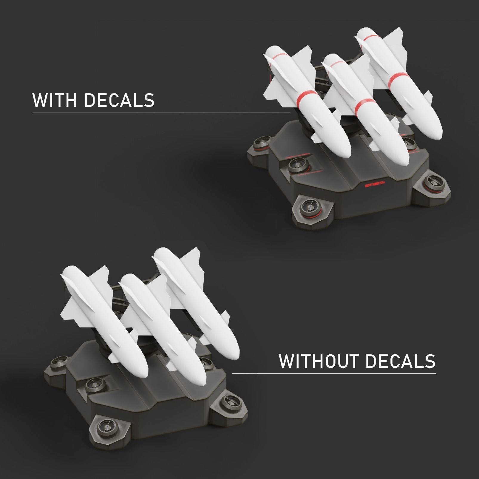 3D model Missile and Rocket Launcher Pack VR / AR / low-poly | CGTrader