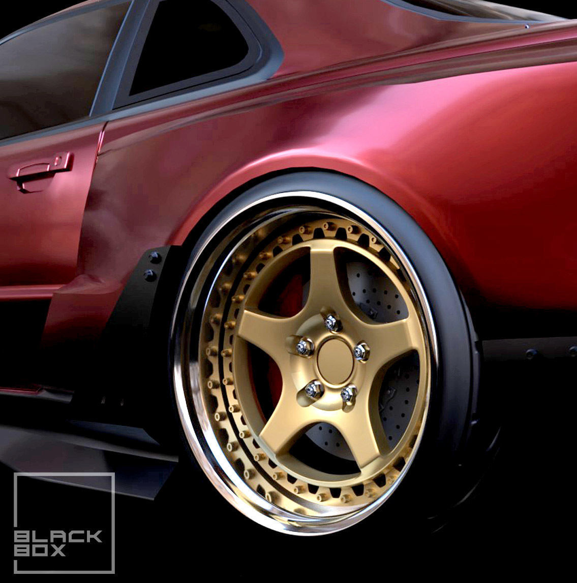 ZR5 Wheel set Front and Rear 3 offsets 3D model 3D printable | CGTrader