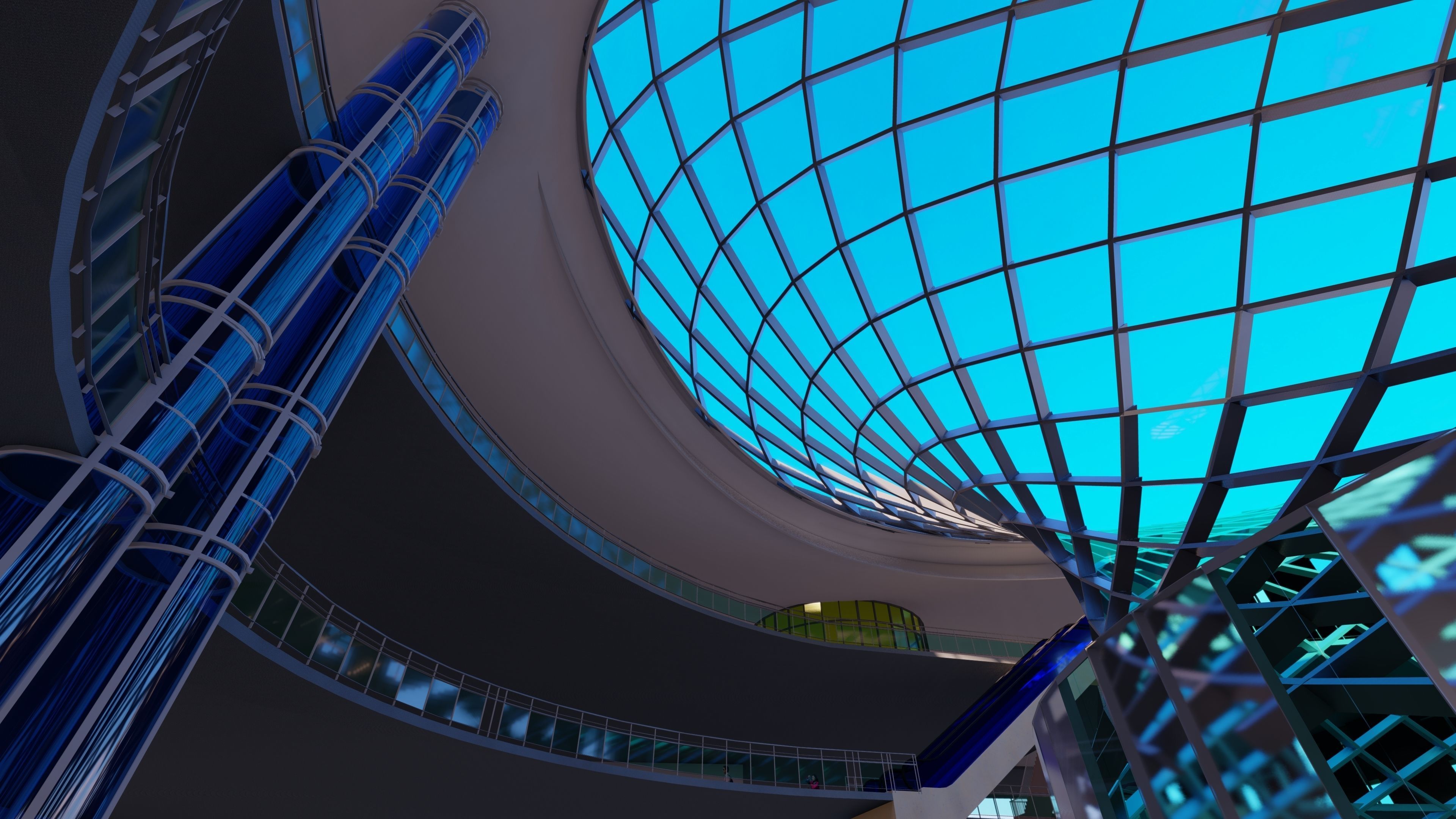 My architecture Revit 2019 project Shopping mall supermarket 3D model ...