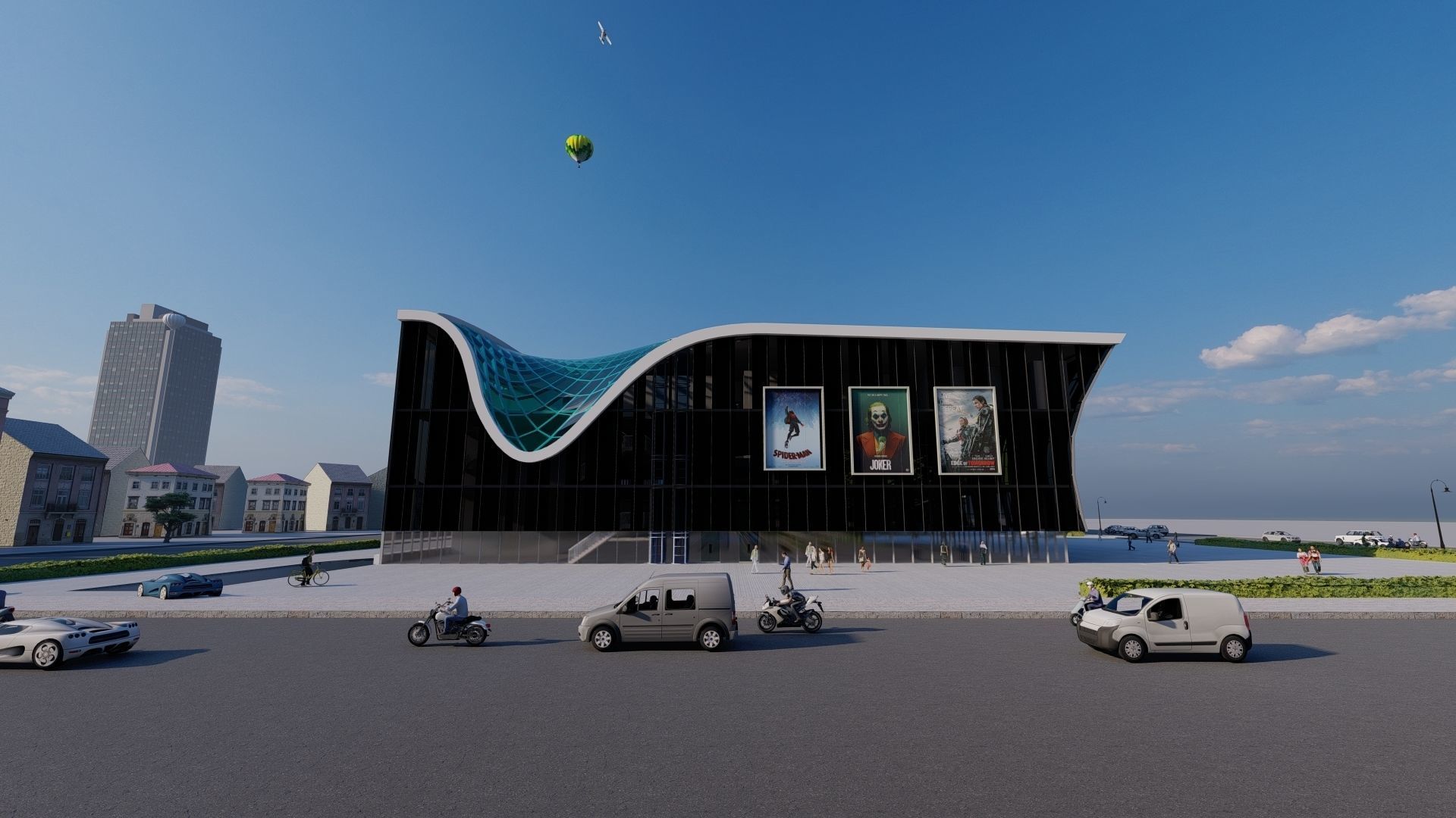 My architecture Revit 2019 project Shopping mall supermarket 3D model ...