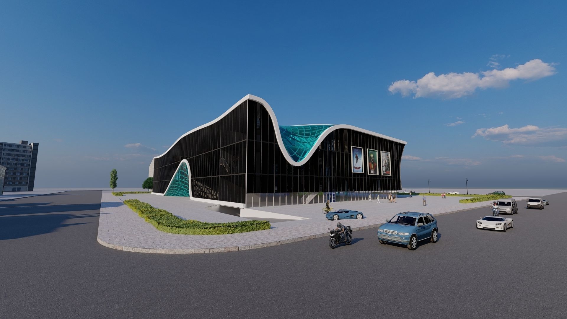 My architecture Revit 2019 project Shopping mall supermarket 3D model ...