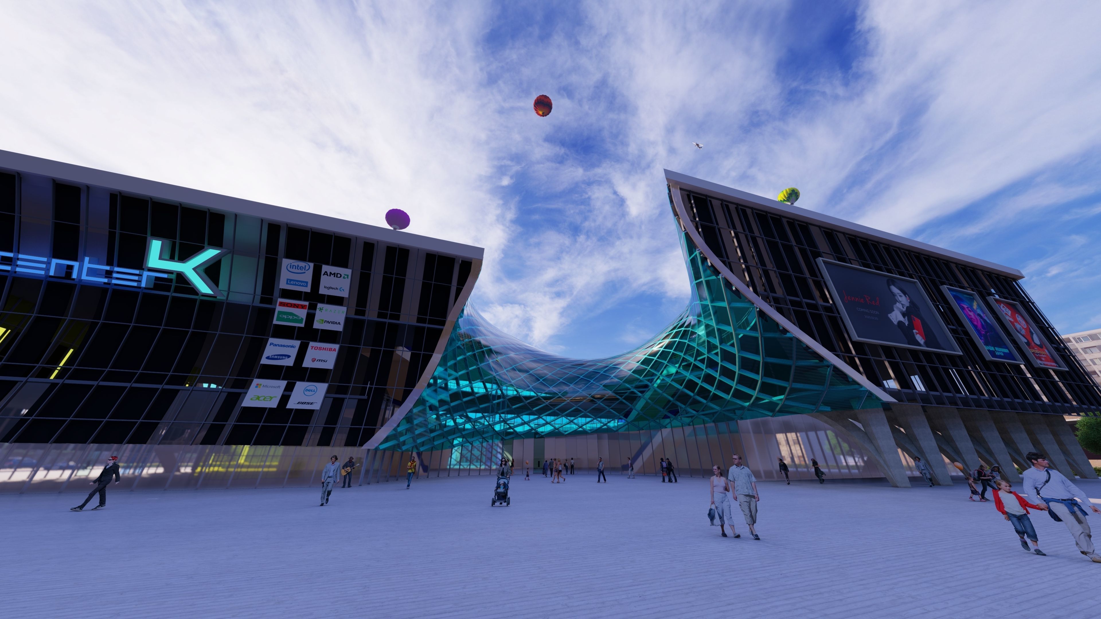 My architecture Revit 2019 project Shopping mall supermarket 3D model ...