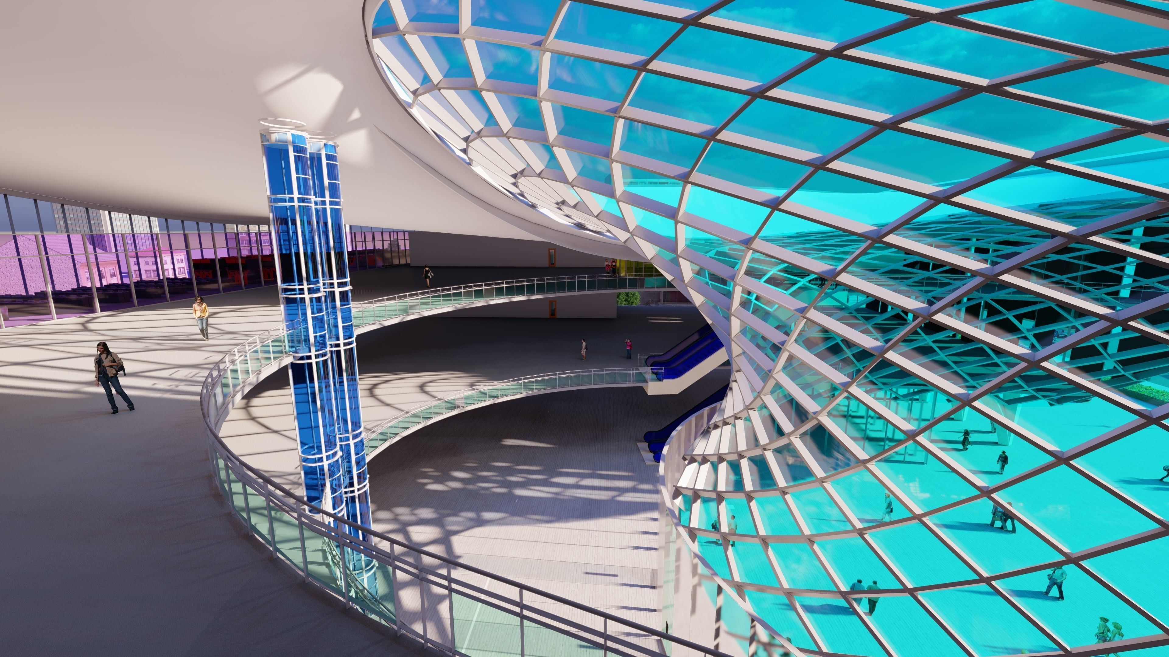 My architecture Revit 2019 project Shopping mall supermarket 3D model ...