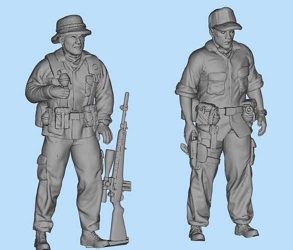 US Soldier models 1 3D model 3D printable | CGTrader