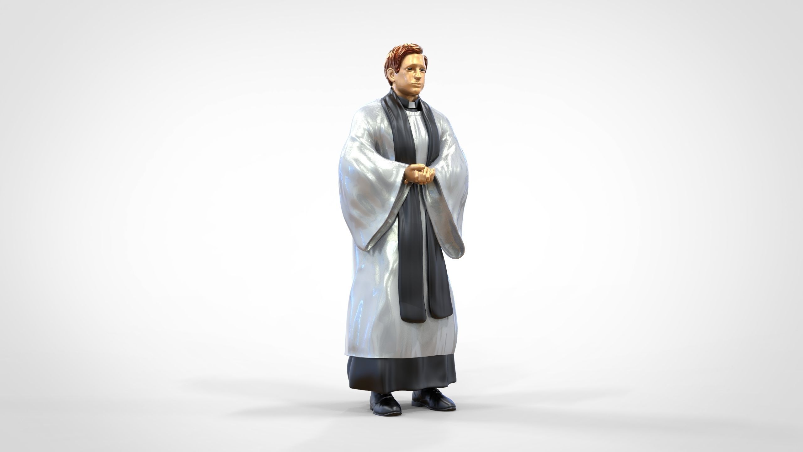 N1 Man vicar clergy in the church 3D model 3D printable | CGTrader