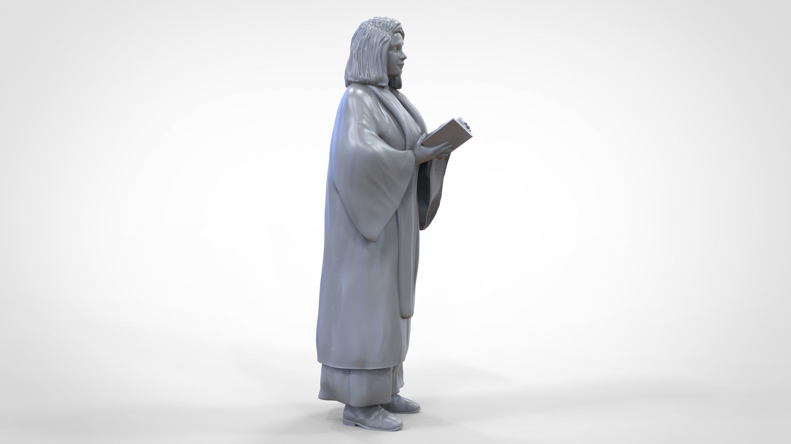 N2 woman vicar clergy in the church 3D model 3D printable | CGTrader