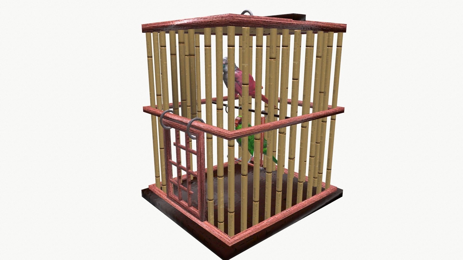 3D model Parakeets in cage VR / AR / low-poly | CGTrader