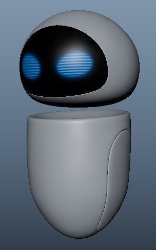 Robot Eva from the cartoon Walle free VR / AR / low-poly 3D model ...