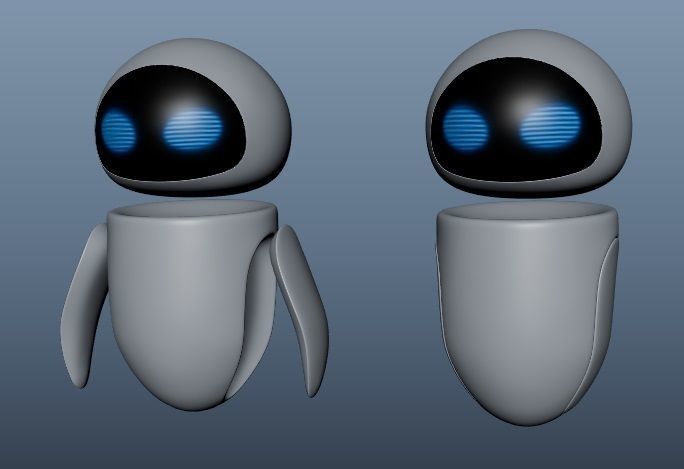 Robot Eva from the cartoon Walle free VR / AR / low-poly 3D model | CGTrader
