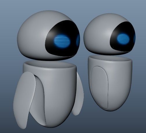 Robot Eva from the cartoon Walle free VR / AR / low-poly 3D model ...