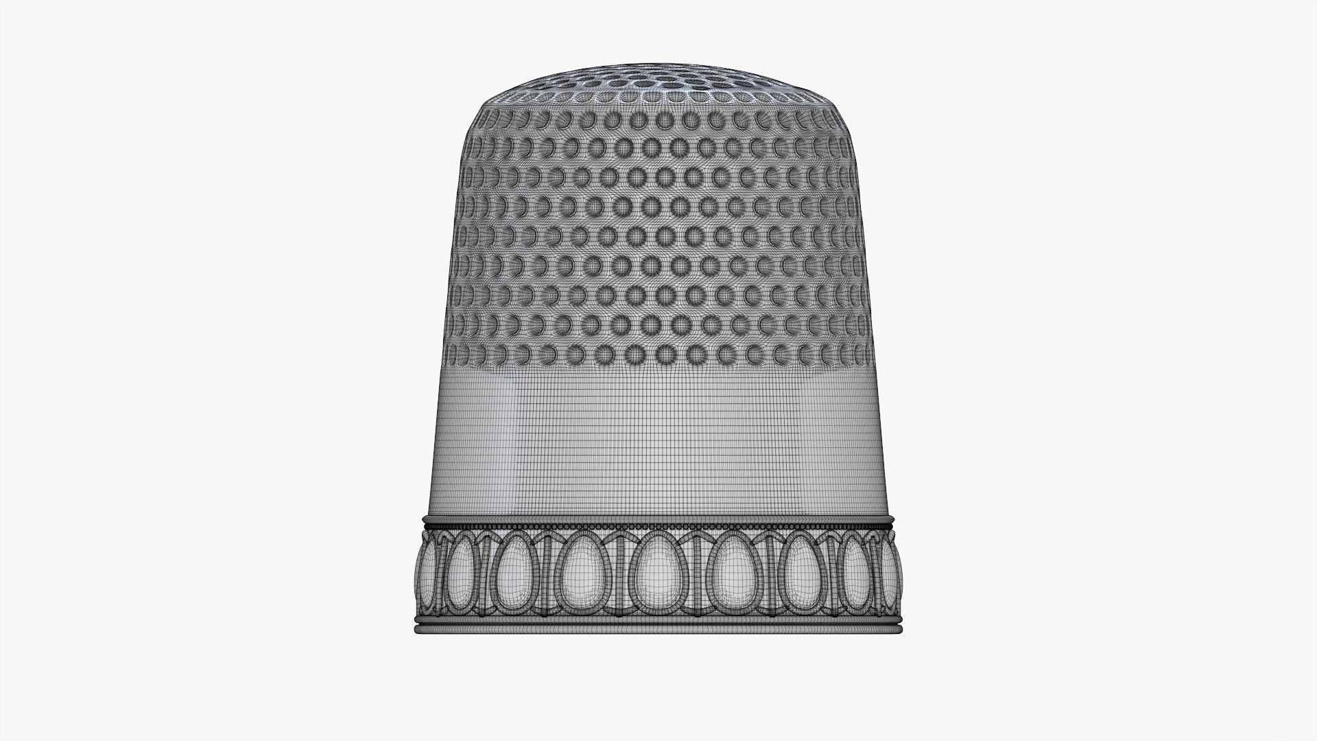 Metal vintage thimble 3D model | CGTrader