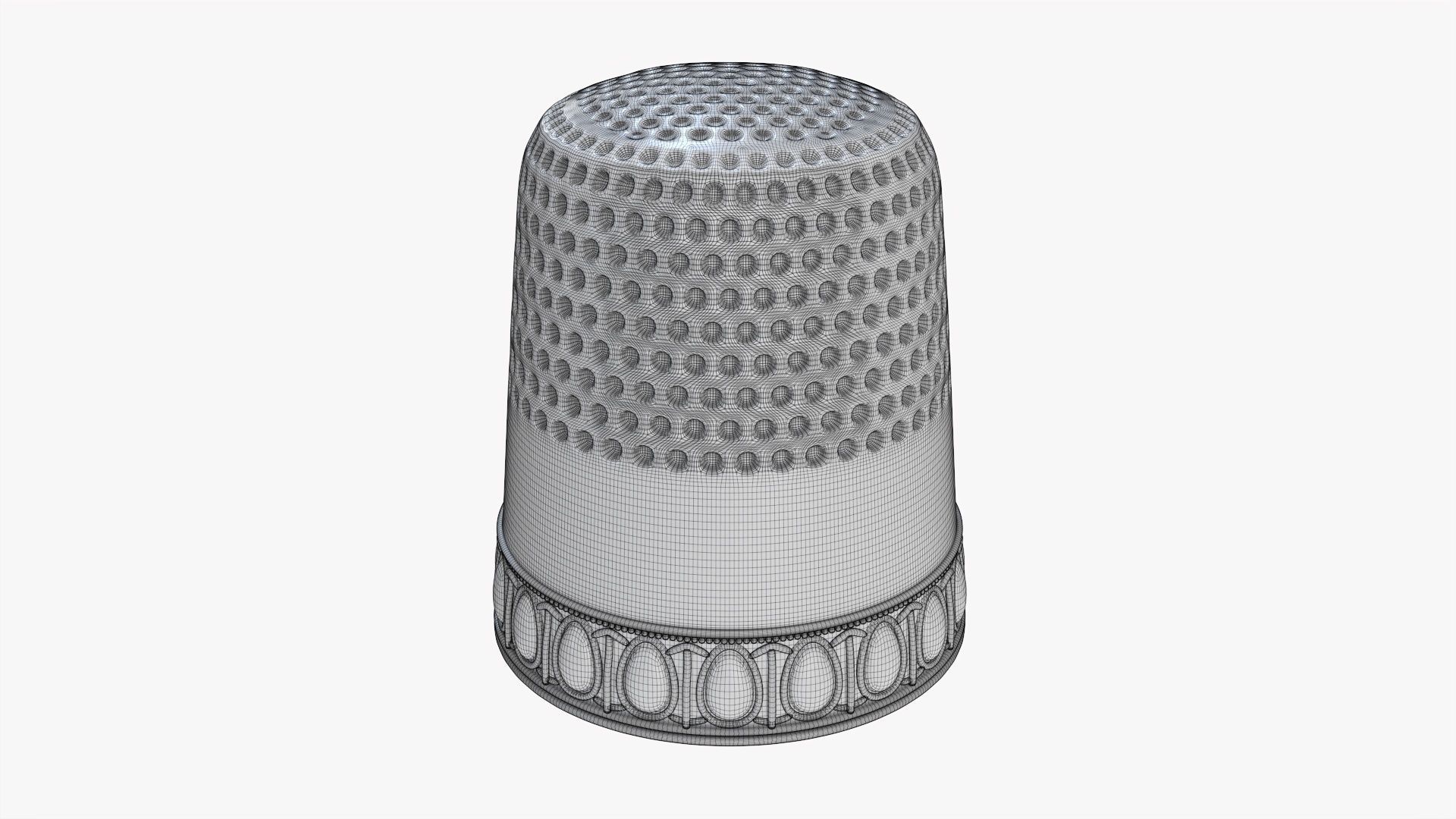 Metal vintage thimble 3D model | CGTrader