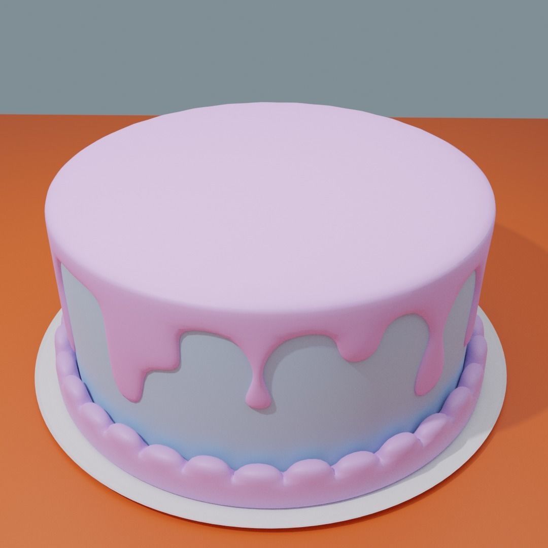 Cartoon cake free 3D model | CGTrader