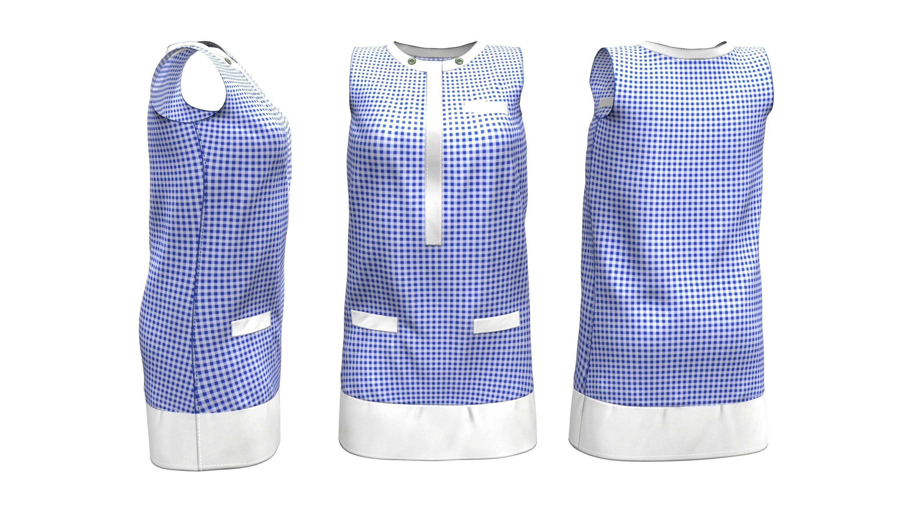 3D model Tunic Dress VR / AR / low-poly | CGTrader
