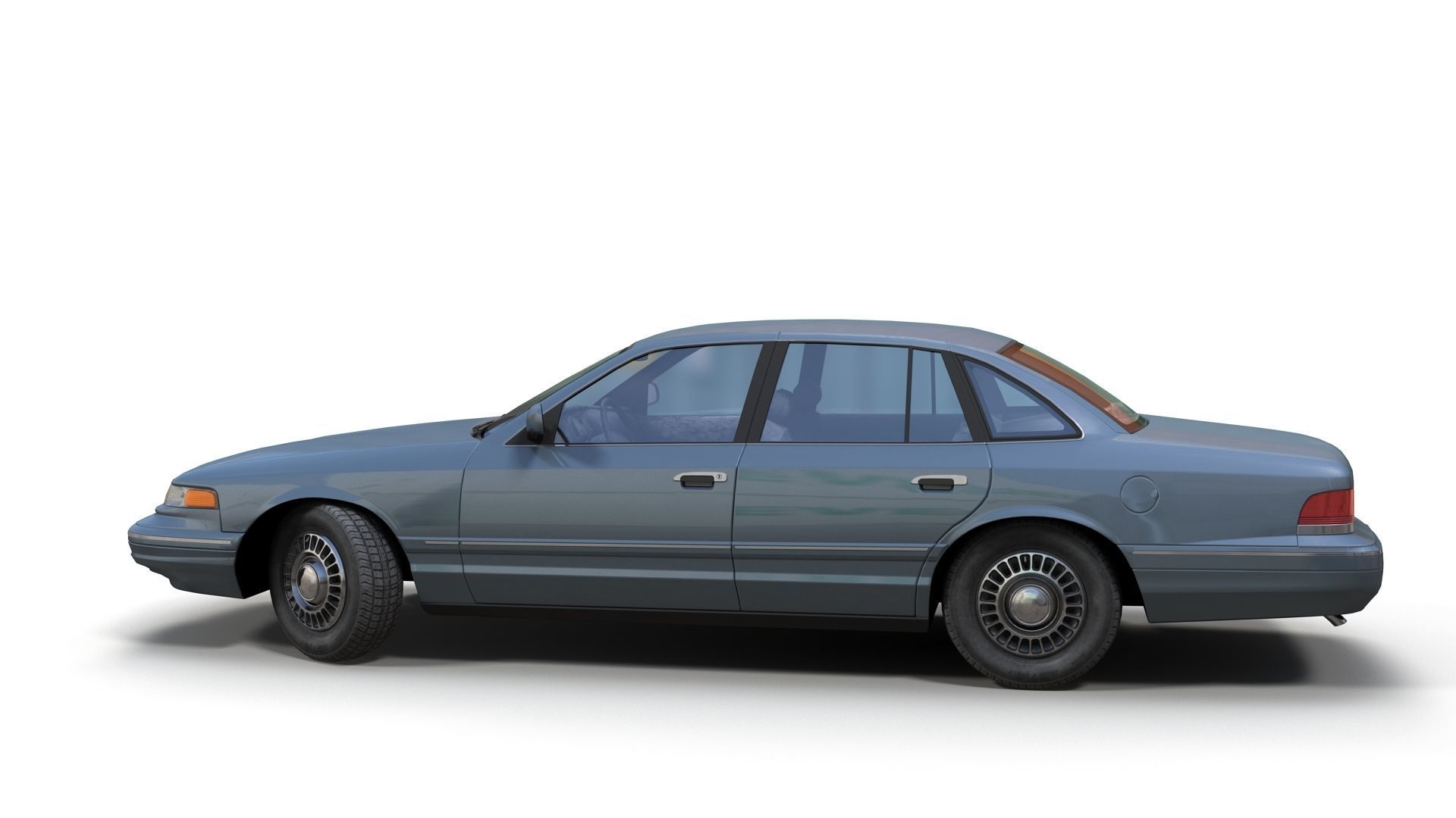 3D model American 90s generic sedan VR / AR / low-poly | CGTrader