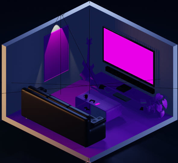 Dynamic Gaming Room 3D model | CGTrader