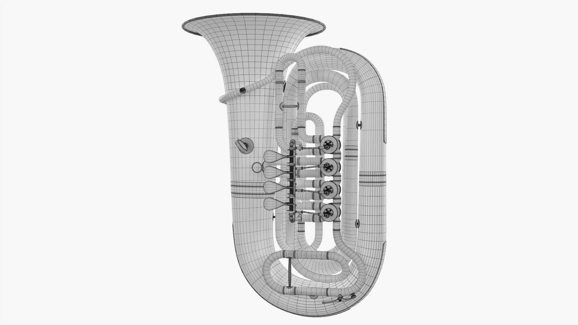 Brass bell tuba 3D model | CGTrader