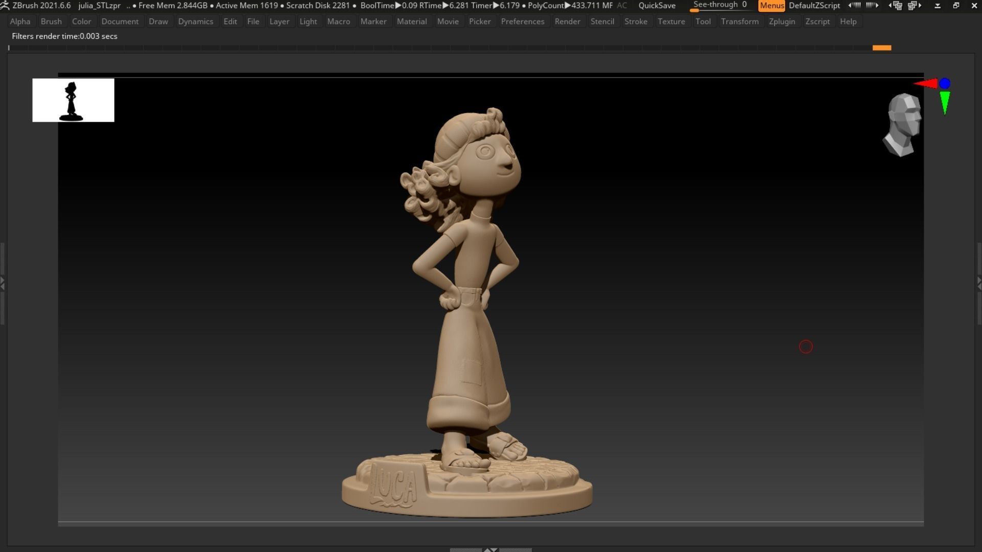 Giulia Marcovaldo from the Luca movie stl file ready to print 3D model ...
