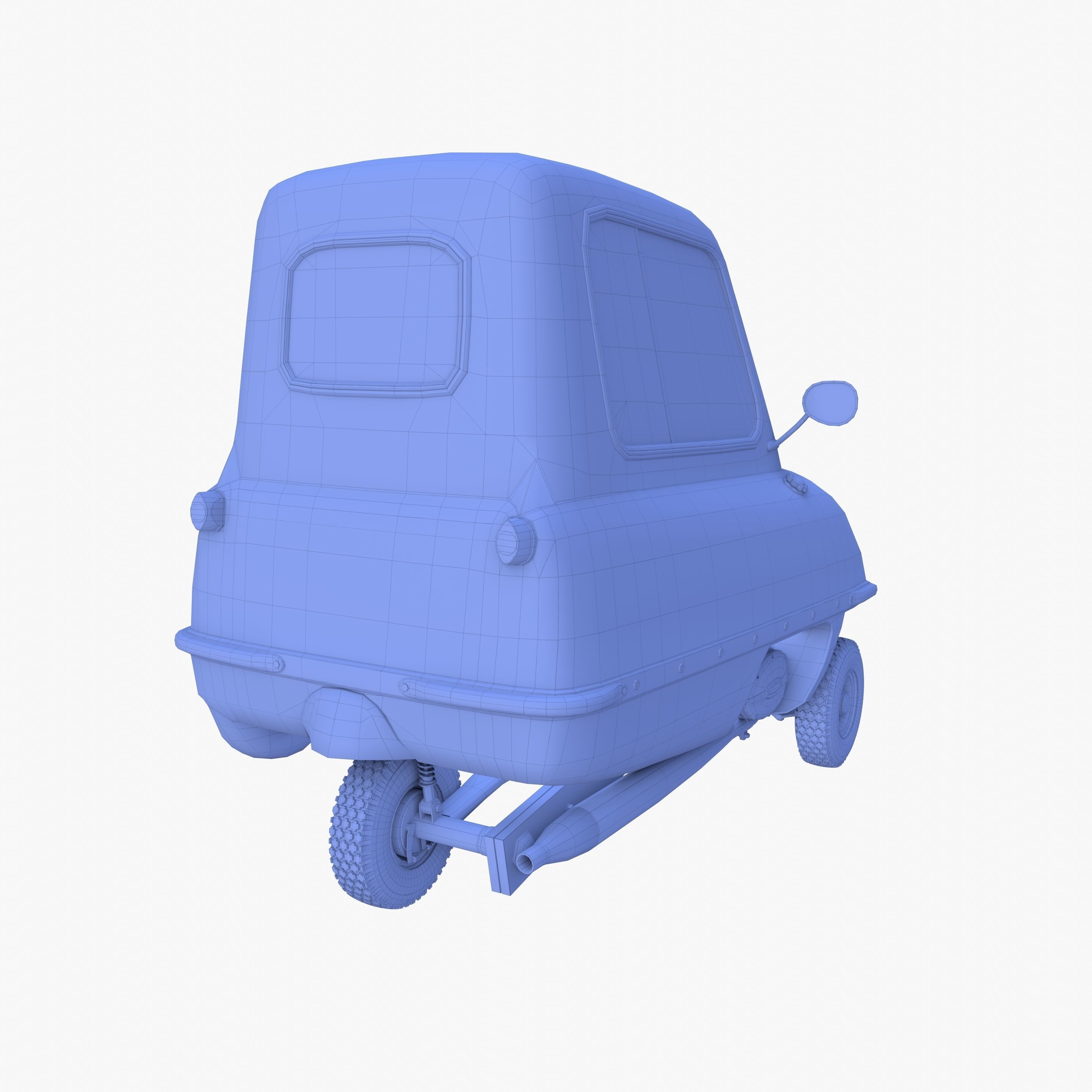 Generic 50cc Microcar with chassis 3D model | CGTrader