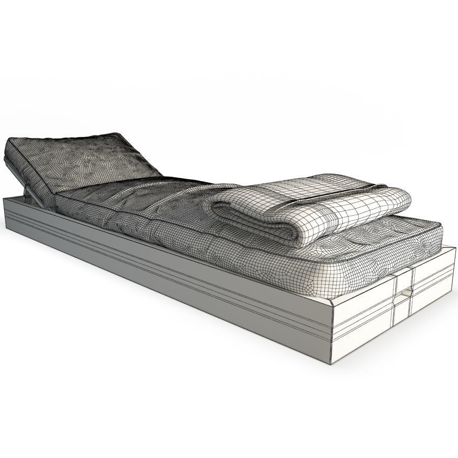 Floated Wooden Sunbed 3D model | CGTrader