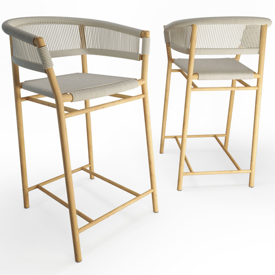 Ethimo Kith Stool 3D model | CGTrader