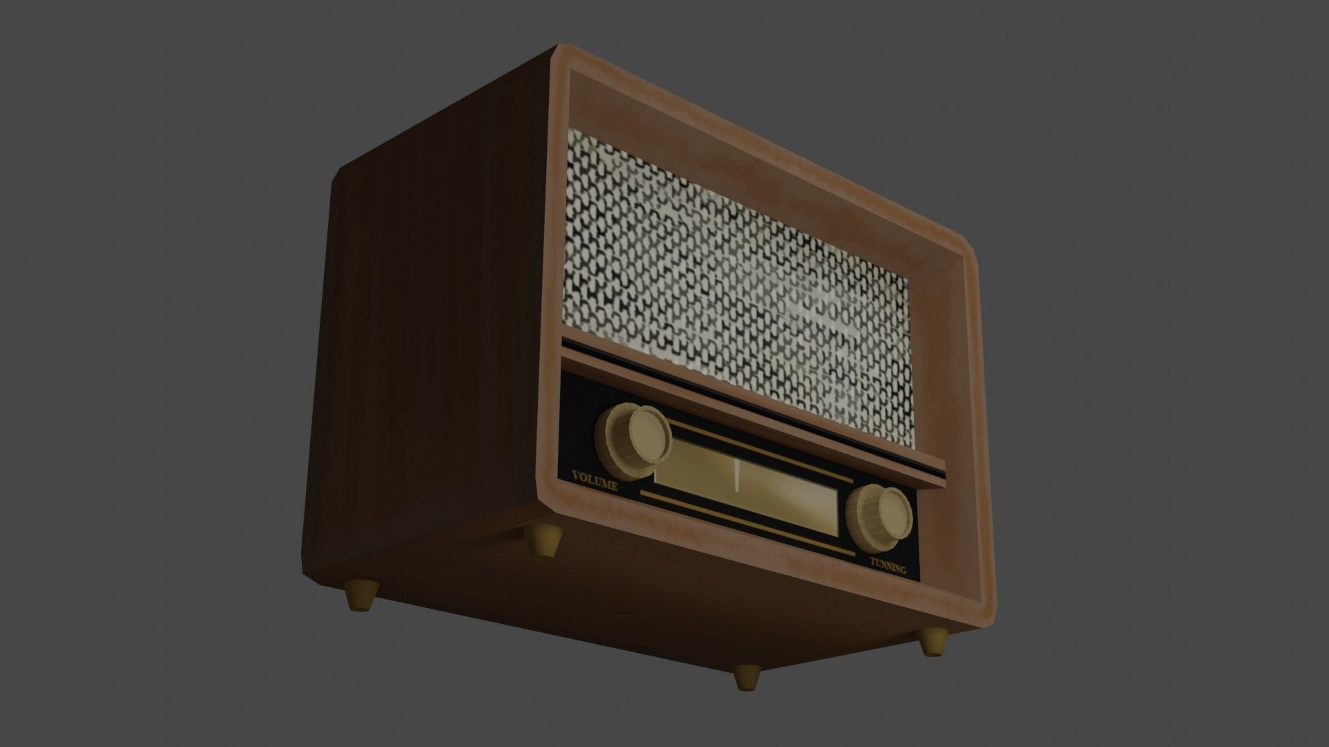 3D model Old Wood Radio low-poly VR / AR / low-poly | CGTrader