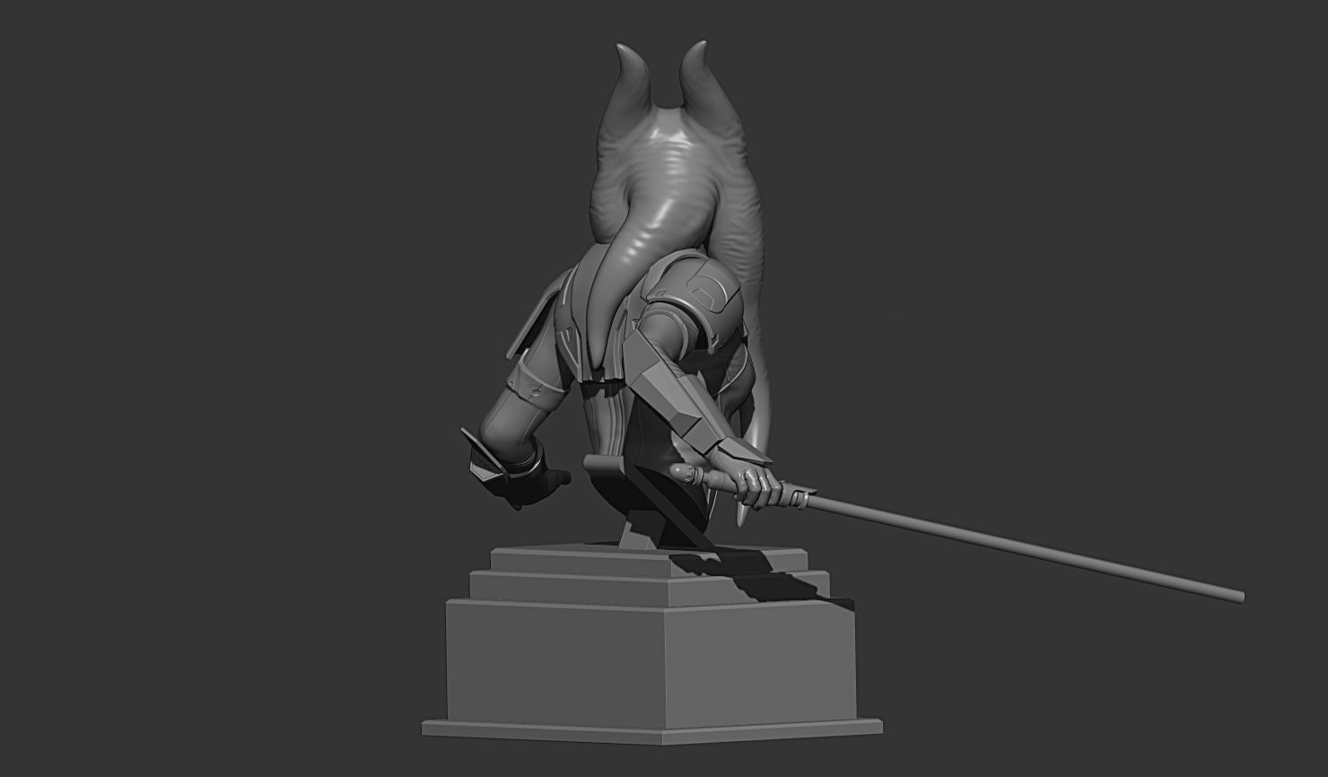 Togruta Jedi Sentinel Laser Guard Printeable 3D model 3D printable ...