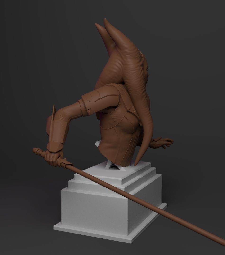 Togruta Jedi Sentinel Laser Guard Printeable 3D model 3D printable ...