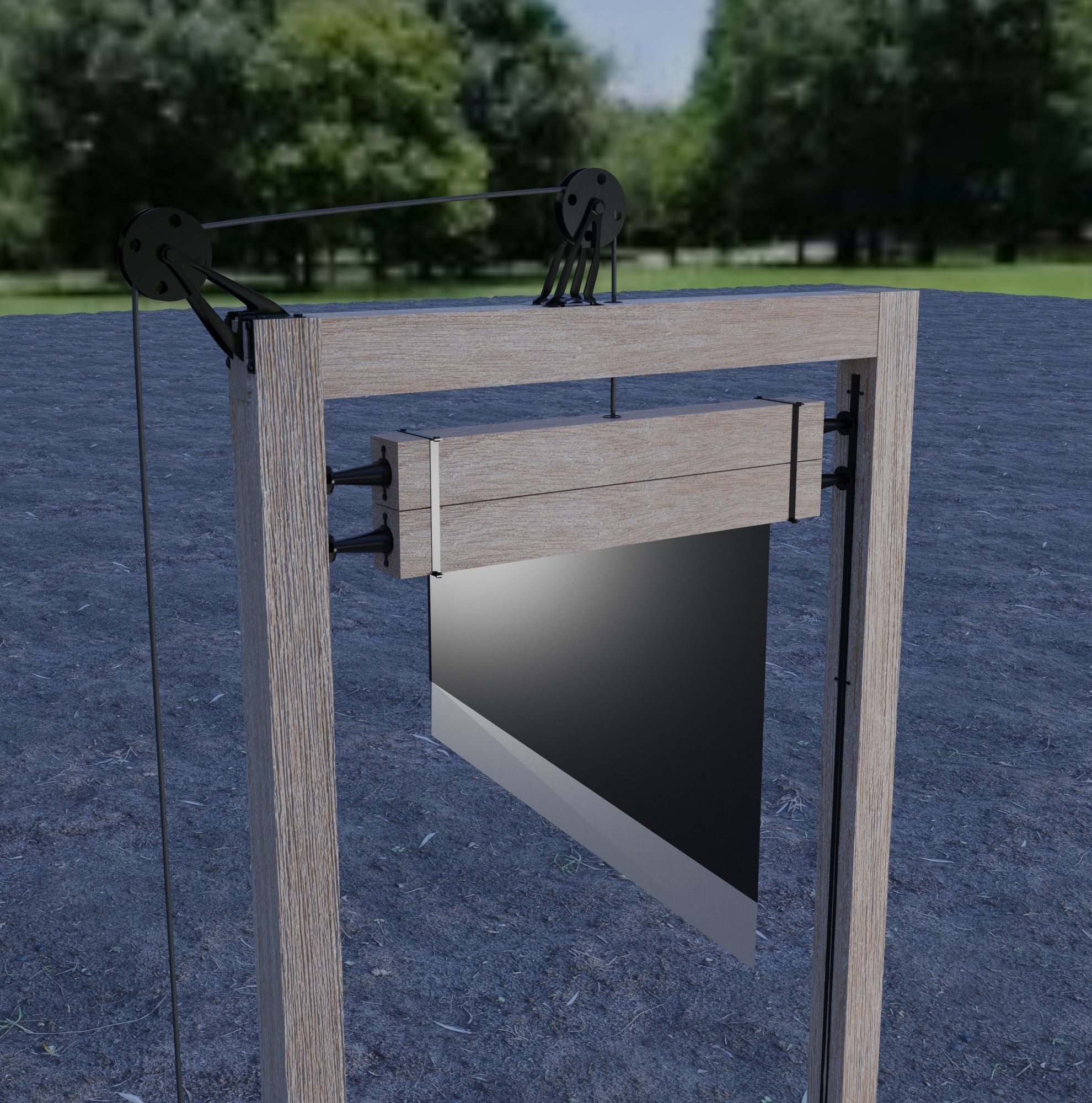 3d model of a guillotine wooden execution tool 3D model | CGTrader
