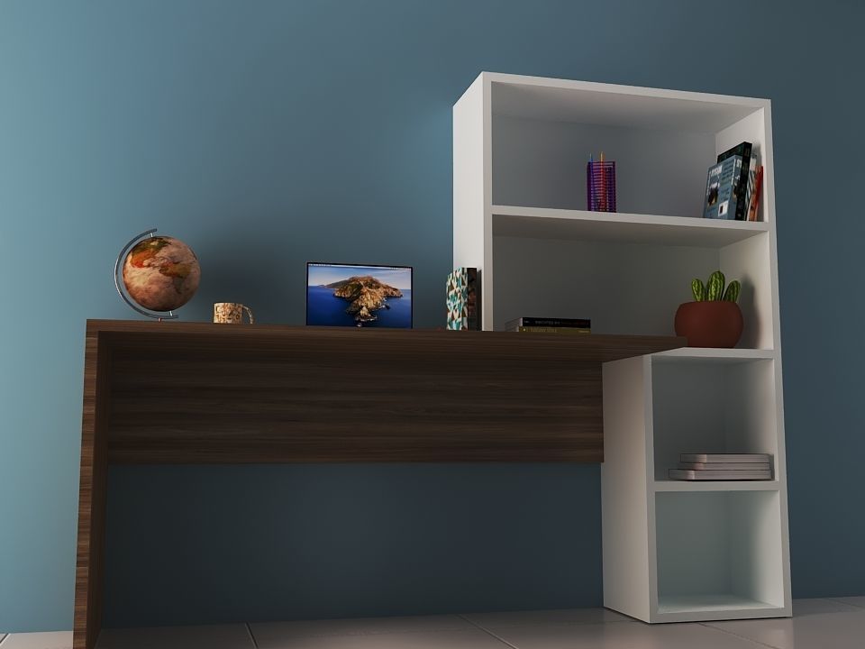 Study table free 3D model | CGTrader