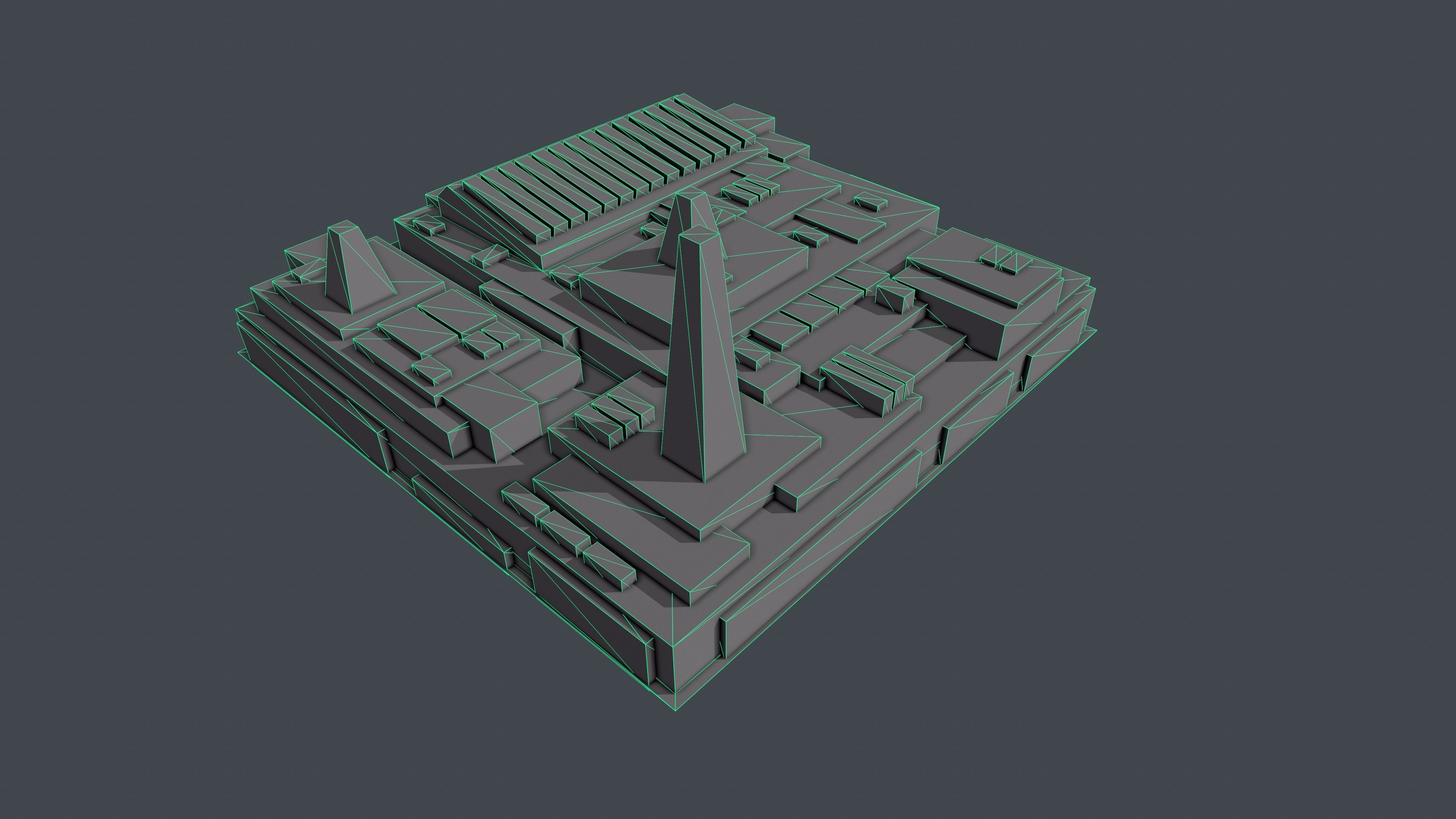 3D model 25 Modular Sci-Fi City Block Set VR / AR / low-poly | CGTrader