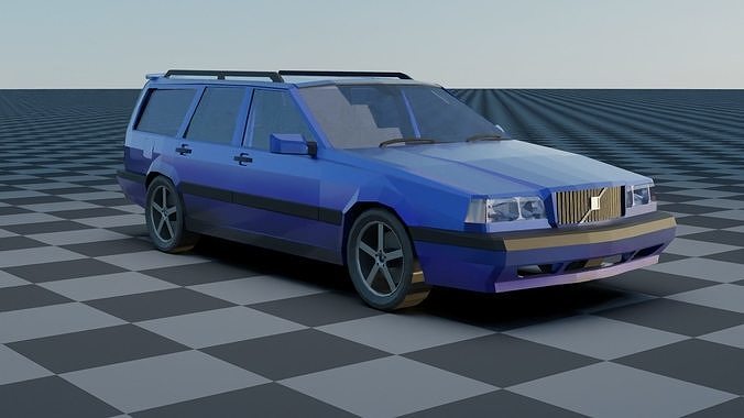 3D model Volvo 850 Estate Low-poly Rigged VR / AR / low-poly | CGTrader