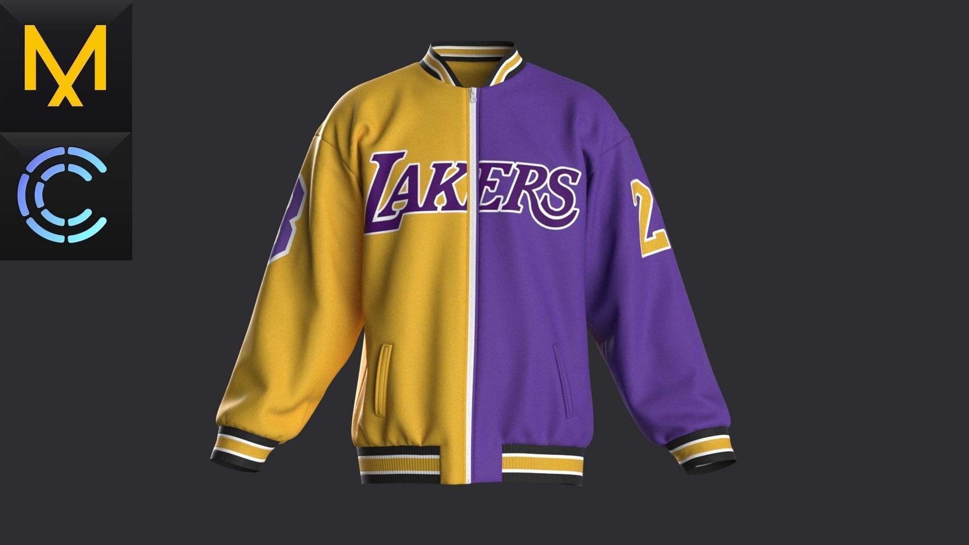 New concern Marvelous Clo3D Bomber Lakers 3D model | CGTrader