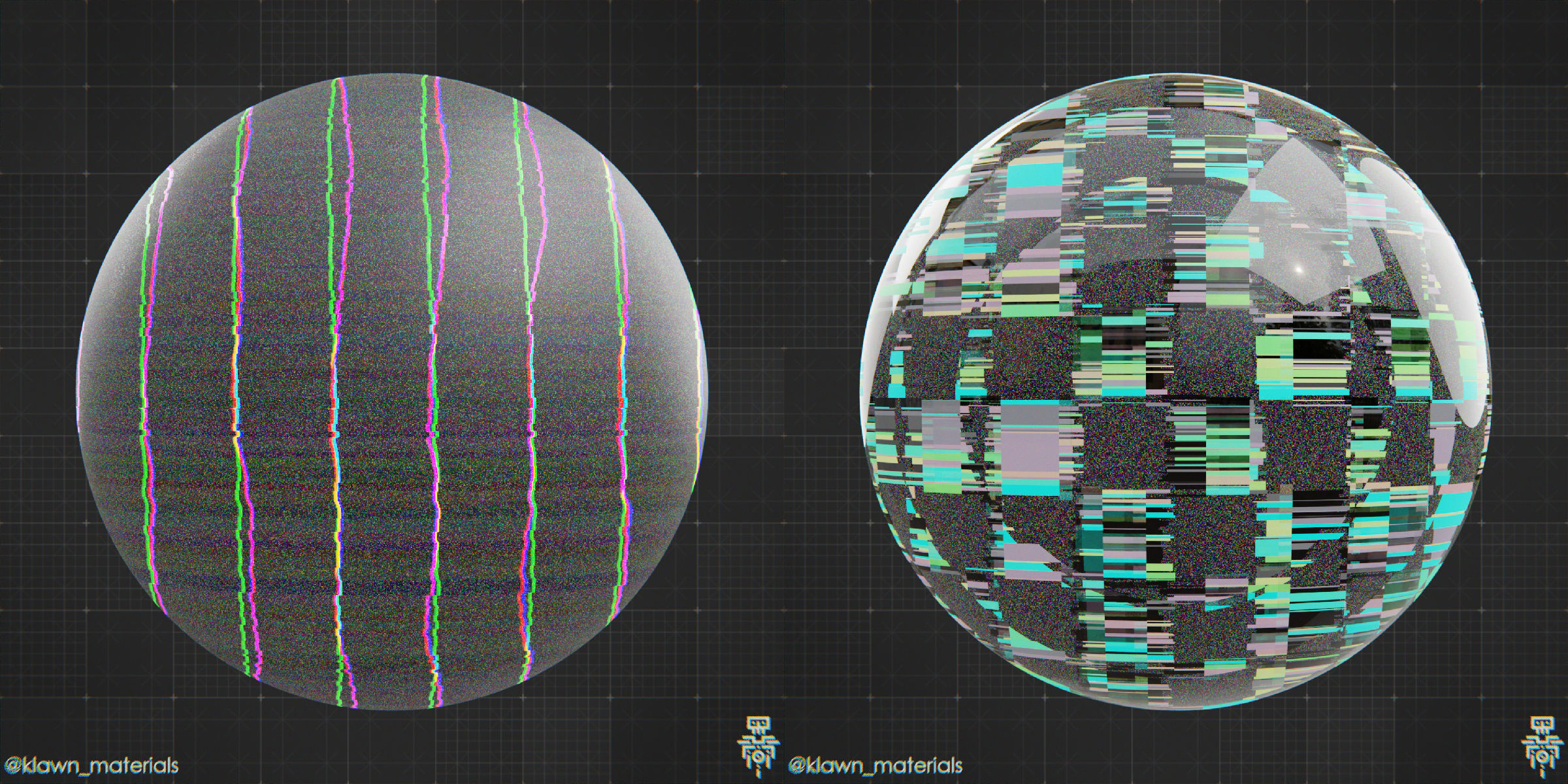 8in1 Blender Procedural Glitch Shaders for Blender Texture | CGTrader