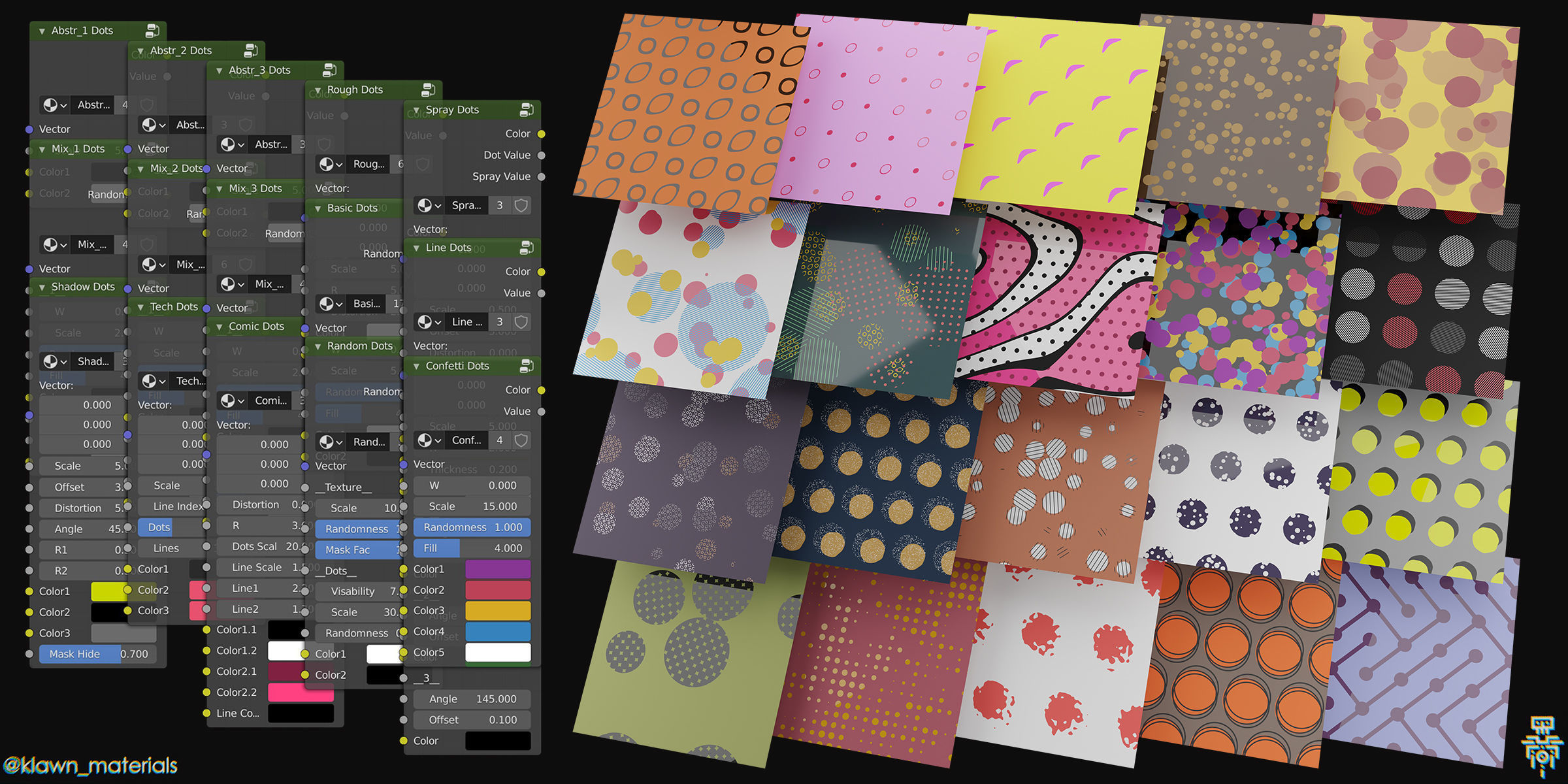 20in1 Procedural Dot Pattern Texture for Blender Texture | CGTrader