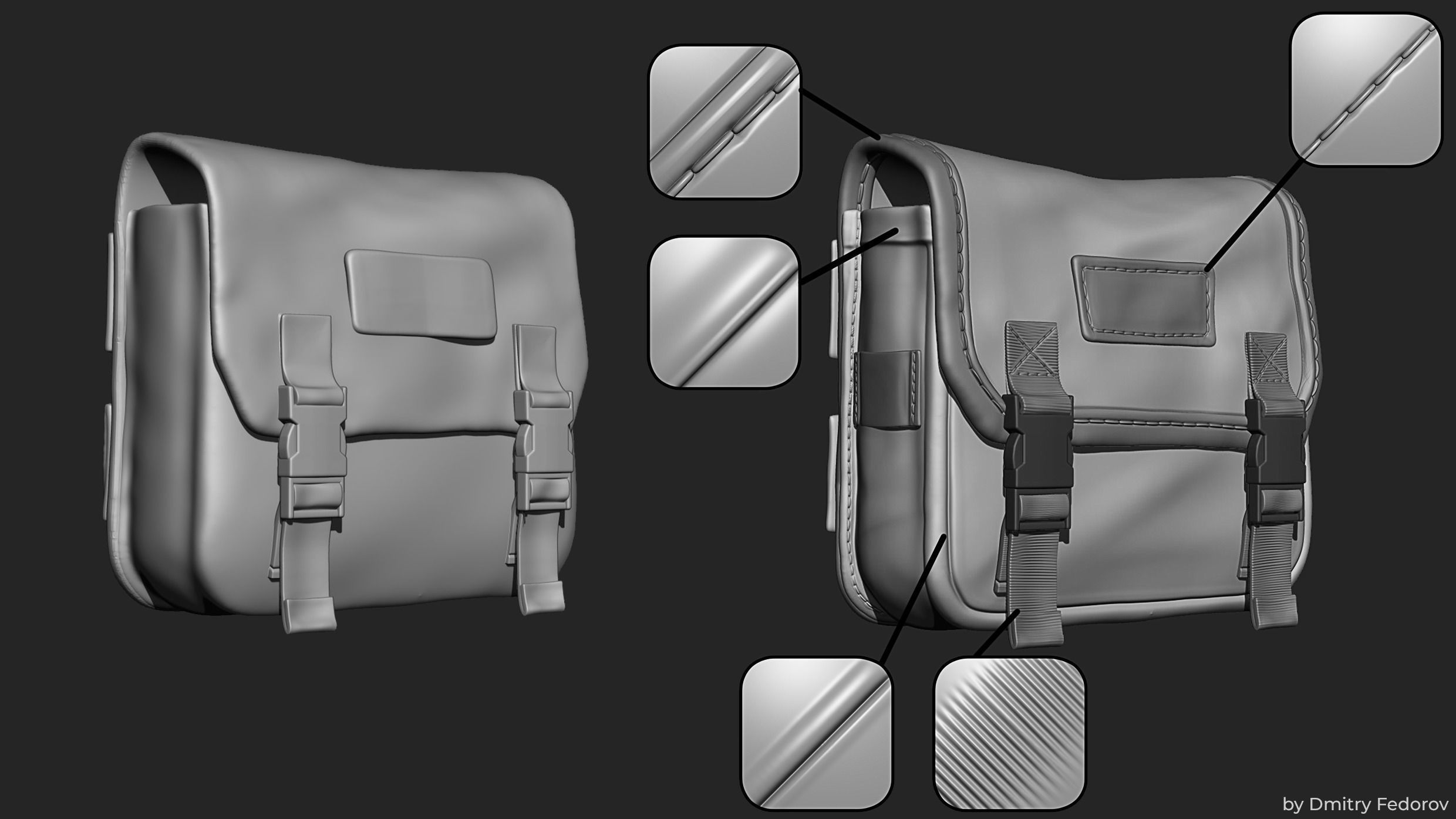 18 fabric brushes for Zbrush - STITCH - SEAM - alpha 3D model | CGTrader