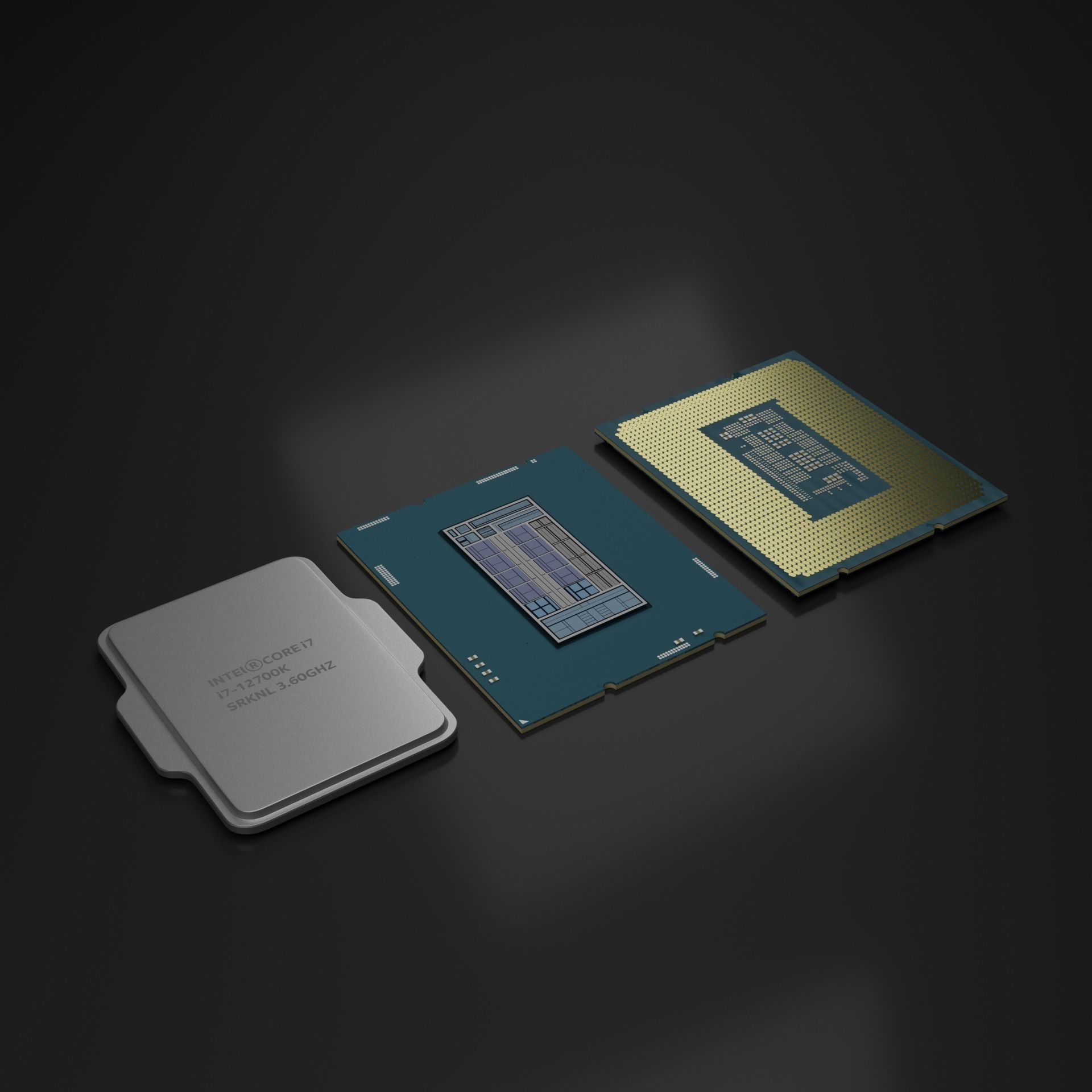 Intel core i7 12700K alder lake desktop cpu 3D model | CGTrader